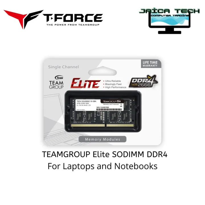 Teamgroup TForce Elite 16GB 8GB 4GB 3200MHz 2666MHz 2400MHz DDR4 SODIMM ...