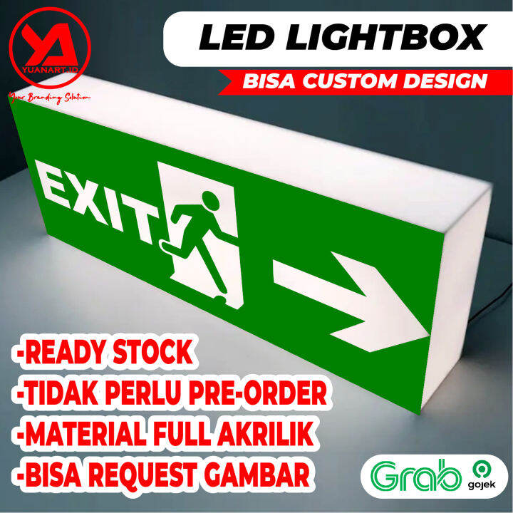 neon box akrilik signage acrylic led lightbox papan petunjuk arah lampu ...