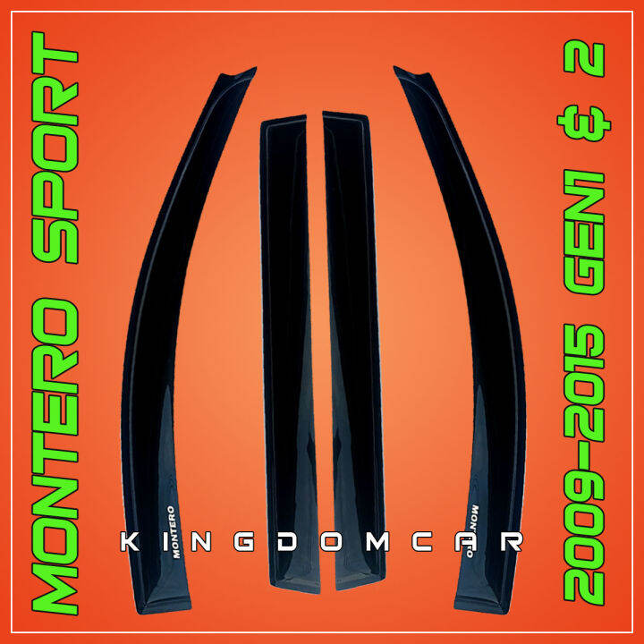 Rain Guard Window Visor for Mitsubishi Montero Sport 2009 to 2015 ( Gen ...