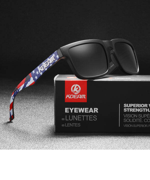KDEAM USA LIMITED EDITION แว่นตากันแดดของแท้ เลนส์ HD Polarized กันแสงUV400 สำหรับเดินทาง ขับรถ ...