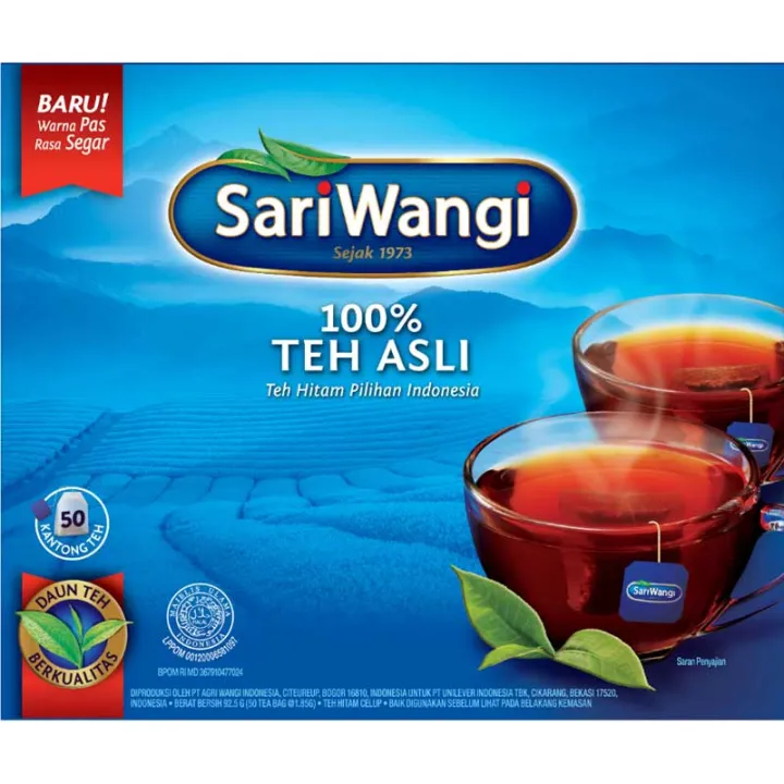 SariWangi Teh Celup Hitam Asli 1.85G Isi 50 2 pcs - Teh Hitam, Black Tea | Lazada Indonesia
