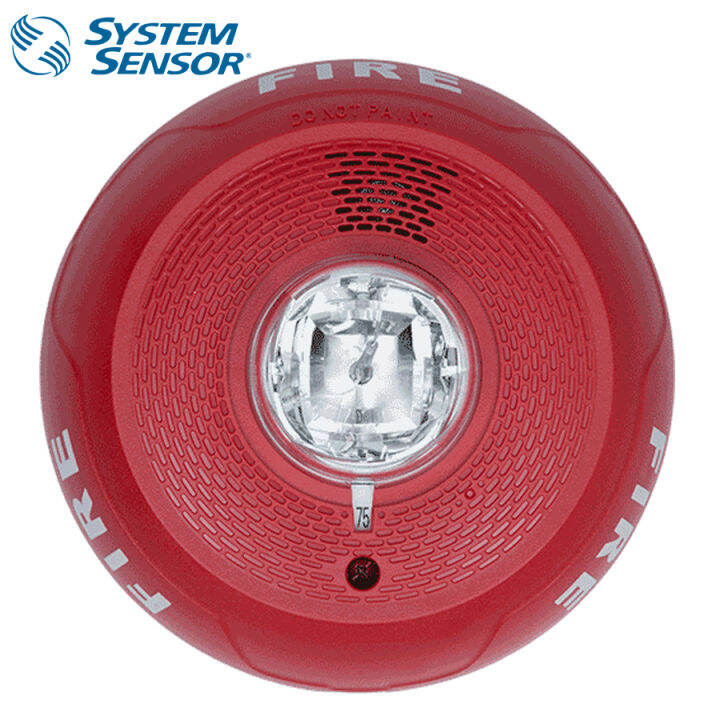 SYSTEM SENSOR 2-wire Horn/Strobe Std Candela ,Ceiling Red Model. PC2RL ...