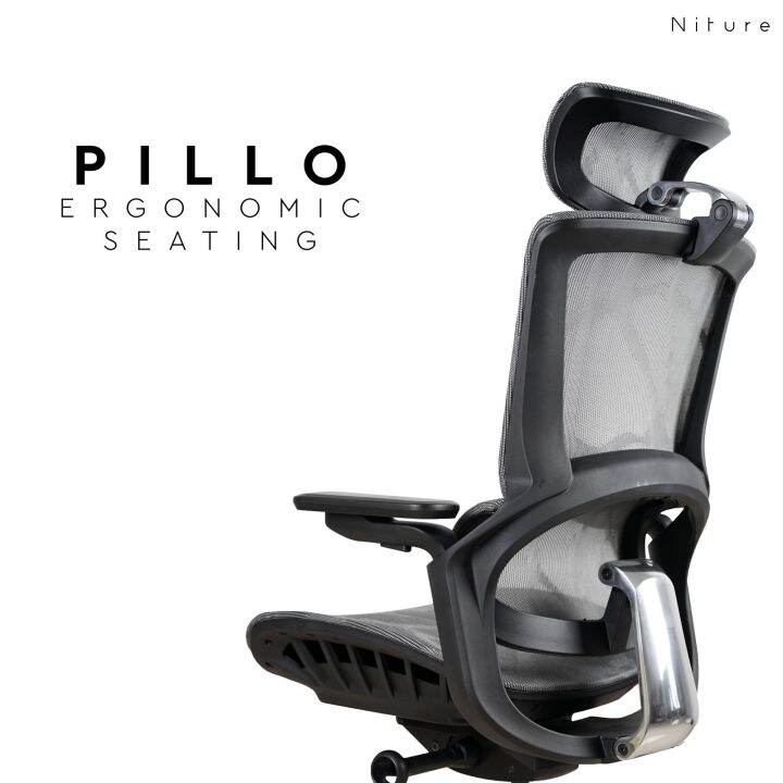 PILLO Office Chair/Ergonomic Chair/High Back Mesh Chair/Kerusi Office ...