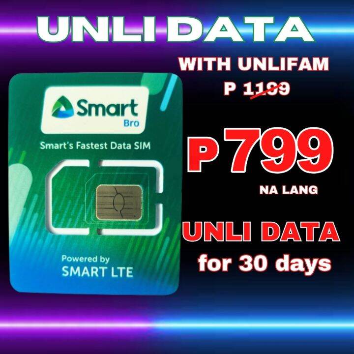 SMARTBRO / PLDT Home Prepaid Wifi Sim - FREE 10GB | UNLIDATA 30days | Lazada PH