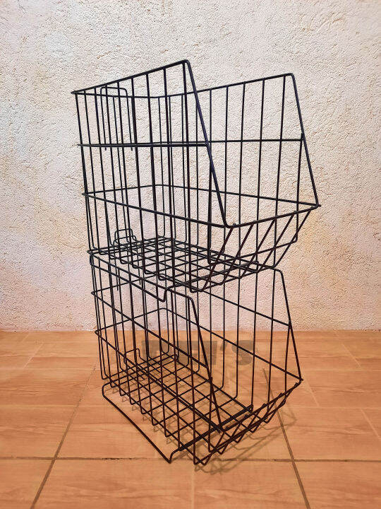 20cm-long Stackable Wire Basket Chip Rack Display Multipurpose ...