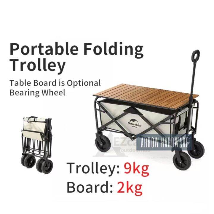 Collapsible Four-wheel Utility Push Cart / Trolley Outdoor Utility ...