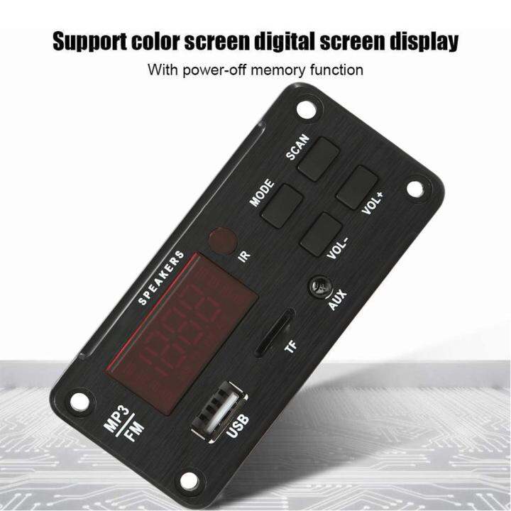 Car Audio Bluetooth Mp3 Decoder Board Color Screen Module 5.0 Display ...