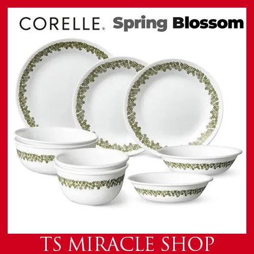 CORELLE KOREA Spring Blossom Korean type 9P Korean basic Tableware Set ...
