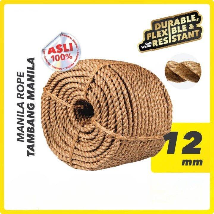Tali Tambang Kecil 8mm 10mm 12mm 14mm Tampar Manila Goni Kapal Dadung ...