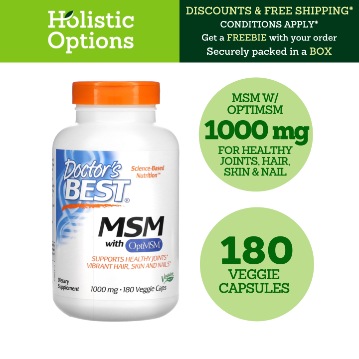 MSM with OptiMSM, 1,000 mg, 180 Veggie Caps | Lazada PH