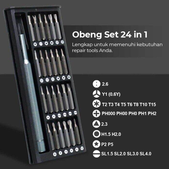 New Obeng set 24in1 Set Premium Magnetic Obeng Magnet multifungsi ...