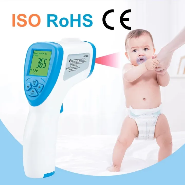Handheld Non-Contact Infrared Digital Forehead Thermometer Baby Adult ...