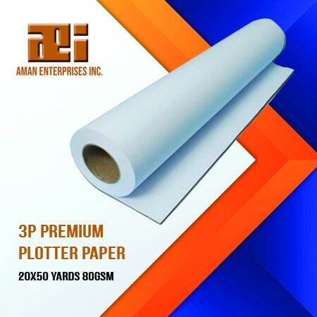 3P Premium Plotter Paper 20x50 yards 80gsm | Lazada PH