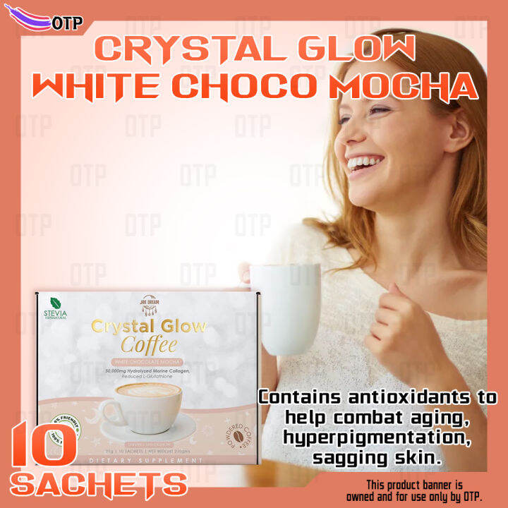 Original Crystal Glow Coffee White Chocolate Mocha 10 Sachets, Slimming ...