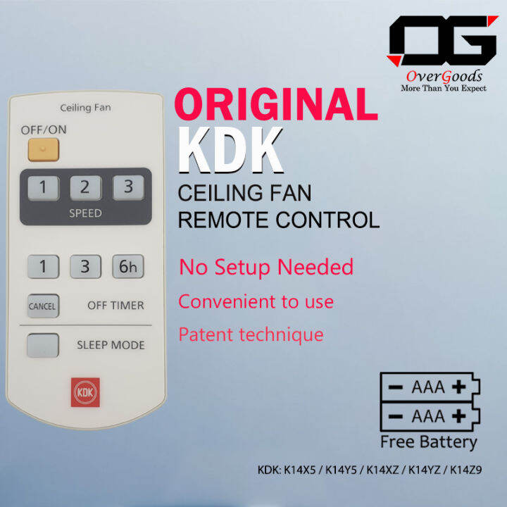 Original K14X5 / K14Y5 / K14XZ / K14YZ / K14Z9 KDK Ceiling Fan Remote ...
