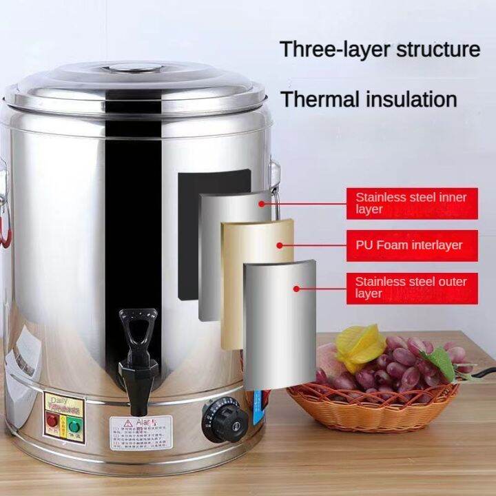 Electric heating insulation barrel Milk coffee Bucket Container 50L ...