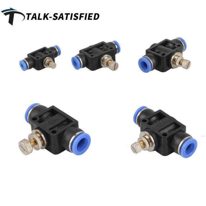 2Pcs Pneumatic Airflow Regulator 4/6/8/10/12mm OD Tube Flow Adjust Valve Joint | Lazada