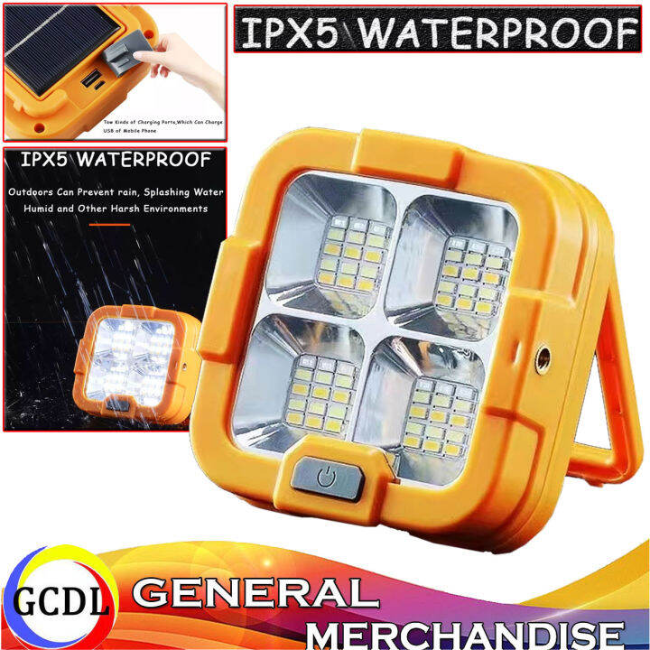 USB Rechargeable Solar LED Waterproof Light Camping Light D5 100W ...