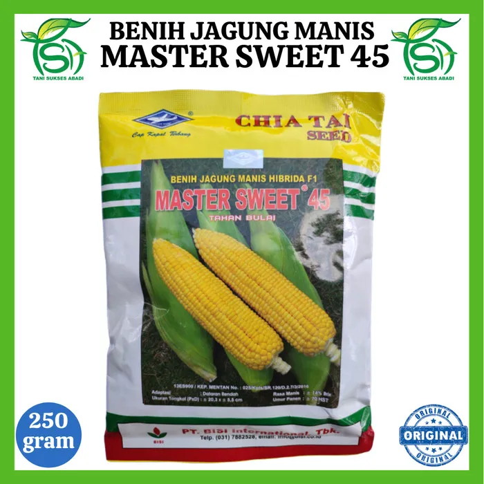 Benih Jagung Manis MASTER SWEET 45 F1 (250 Gram) - Bibit Kapal Terbang | Lazada Indonesia