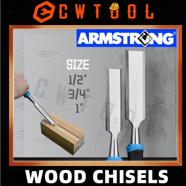 ARMSTRONG Heavy Duty Industrial WOOD CHISELS 1/2",3/4",1" Sold Per ...