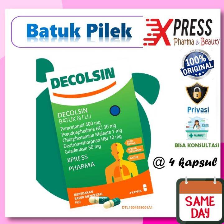 ⚡XPRESS⚡ Decolsin STRIP Obat batuk Pilek Flu Dekolsin Tablet Kapsul ...