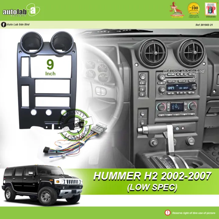 Android Player Casing 9" Hummer H2 2002-2007 (Low Spec - with Socket ...