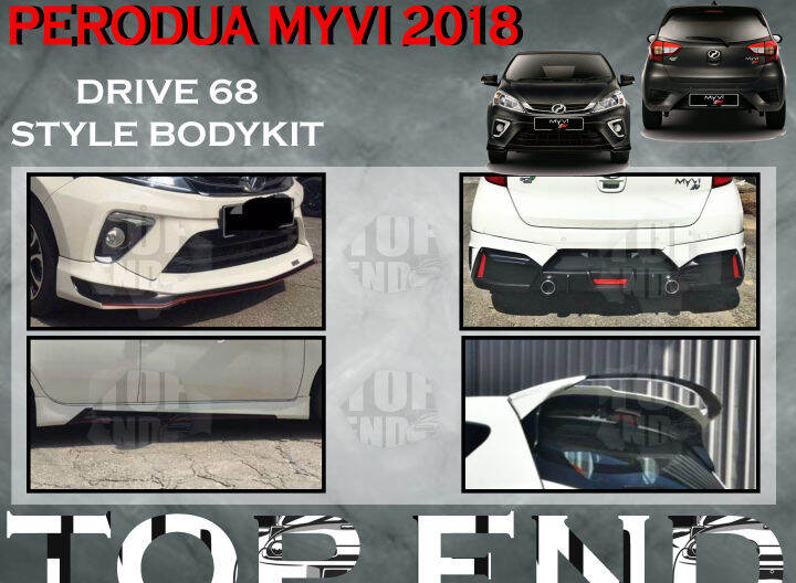 PERODUA MYVI 2018-2021 DRIVE 68 STYLE FULLSET BODYKIT NEW MYVI SKIRTING ...