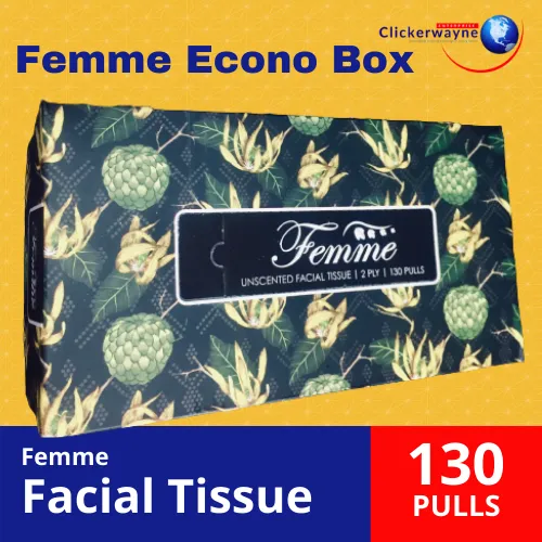 ₱66 ONLY 130 PULLS - Femme Facial Tissue Econo Box | Lazada PH