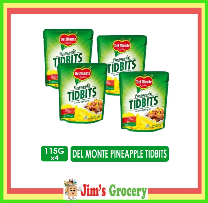 JIMS DEL MONTE PINEAPPLE TIDBITS 115G (BY 4 PCS) | Lazada PH