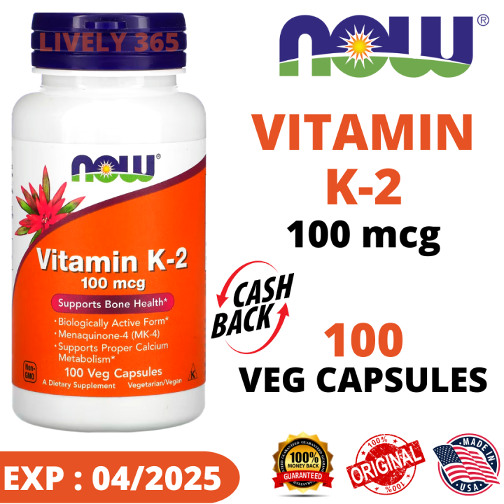 NOW Foods | Vitamin K2 100 mcg | 100 Veg Capsules | Lazada Indonesia