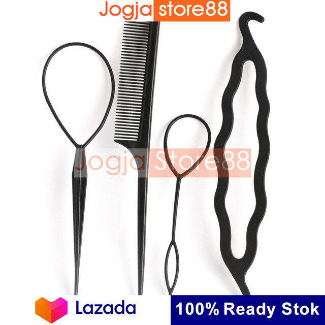Alat Styling Sanggul Rambut | Set 4 in 1 Sisir & Penjepit Sanggul ...