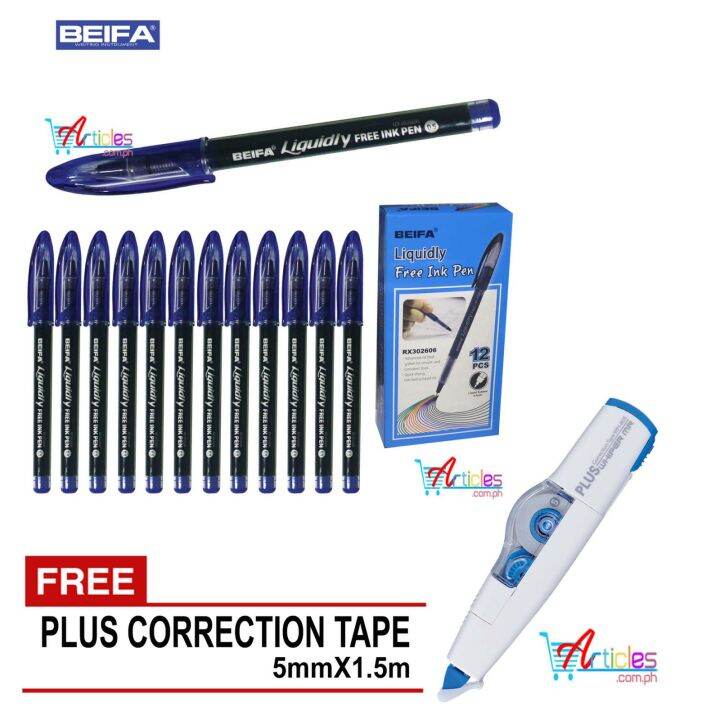 Beifa sign pen Liquidly Free Ink Pen Needle tip 0.5mm Set of 12 pieces ...