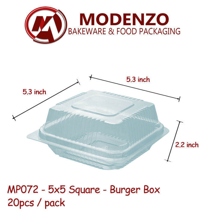 MP072 - 5x5 Square - Burger Box (20pcs per packs) | Lazada PH