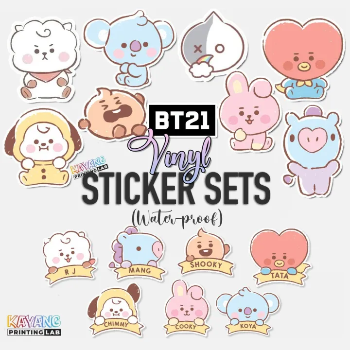 BT21/BTS/KPop Vinyl Sticker Set | Lazada PH