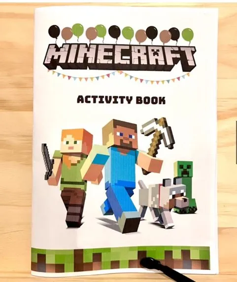 Minecraft Activity Booklet, Minecraft Party Favor, Minecraft Giveaways ...