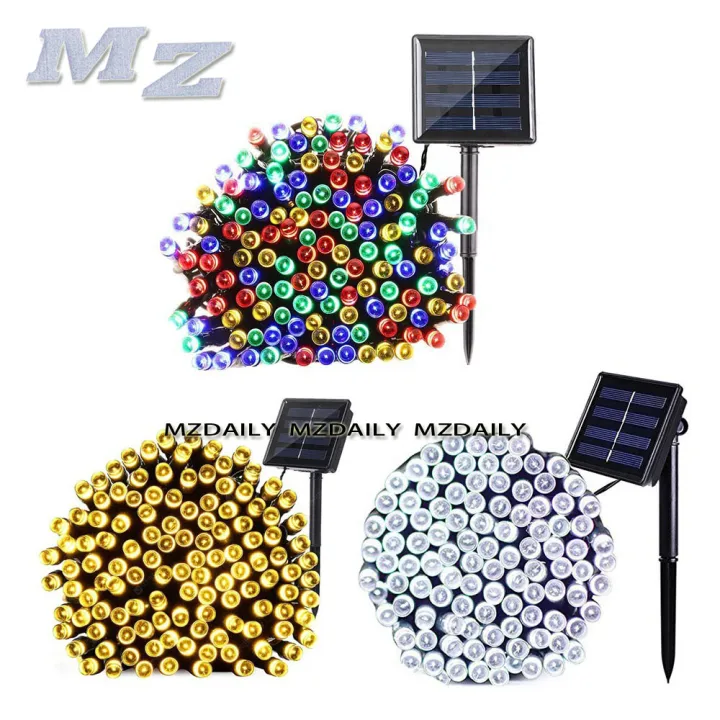 MABUHAY STAR Solar 100 led string fairy light party outdoor Christmas ...
