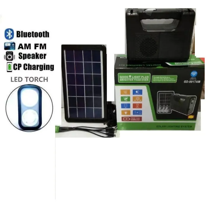 GDPLUS GD-8017AM LED Solar Light Lamp Solar Lighting System Kit With ...