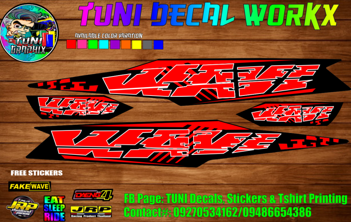 HONDA WAVE 100 Decals Limited Edition v2 w/ freebies | Lazada PH