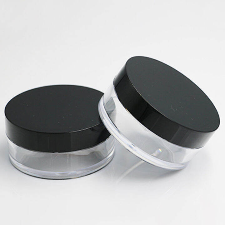 Portable Plastic Powder Box Handheld Empty Loose Powder Pot With Sieve ...