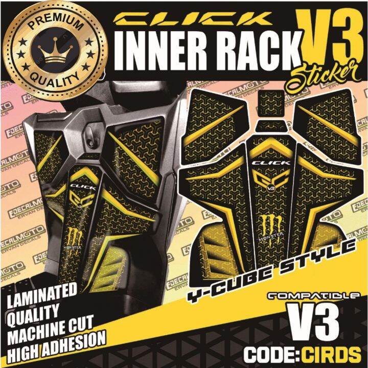 HONDA CLICK VERSION 3 BACK INNER RACK DECALS STICKER | Lazada PH