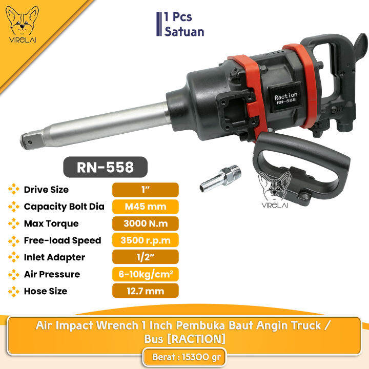 Air Impact Wrench 1 Inch / Alat Pembuka Baut Truck / Bus / Alat Berat ...