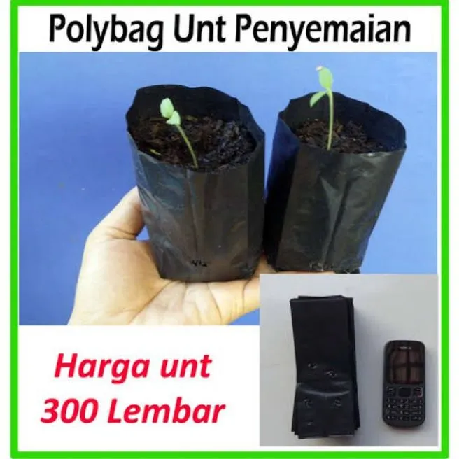 Polybag untuk penyemaian bibit tanaman isis 300pcs / paket hemat ...