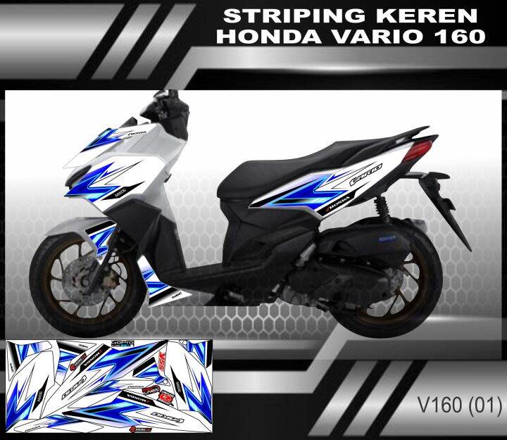 STICKER STRIPING HONDA VARIO 160 VARIASI RACING #HONDA VARIO 160 STIKER ...