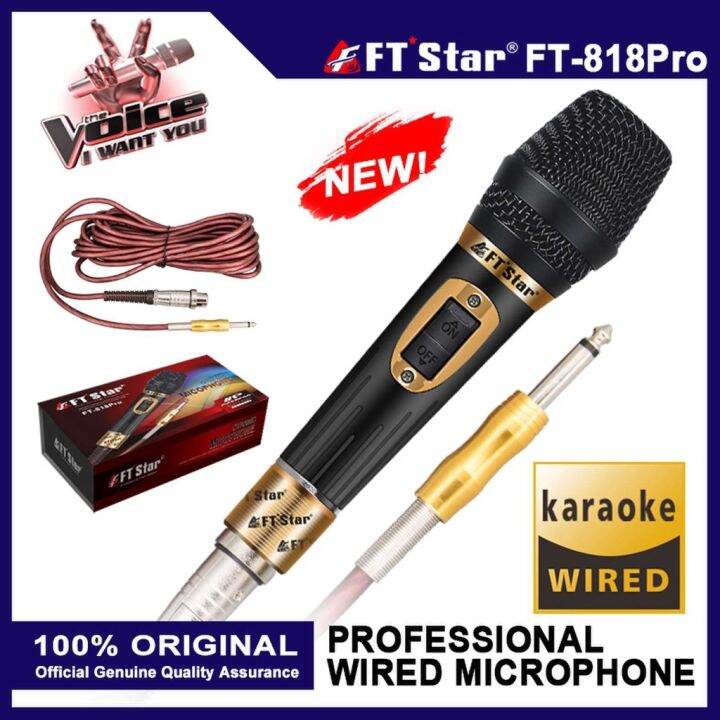 Megapro FT-StarFT-818Pro Model Heavy Duty 10M Wire Microphone Free Microphone Foam And Mic slip ...