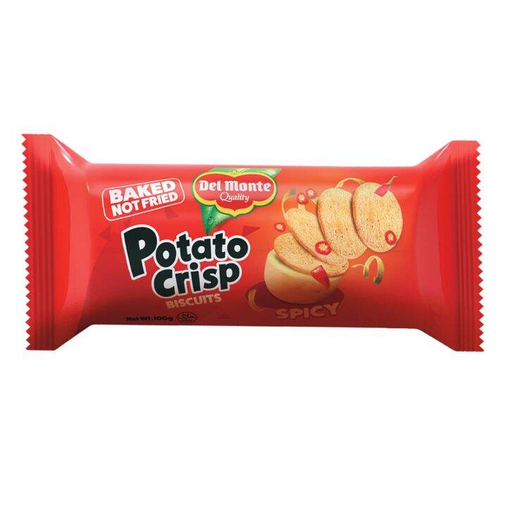 DEL MONTE Potato Crisp Biscuits Spicy 100g | Lazada PH