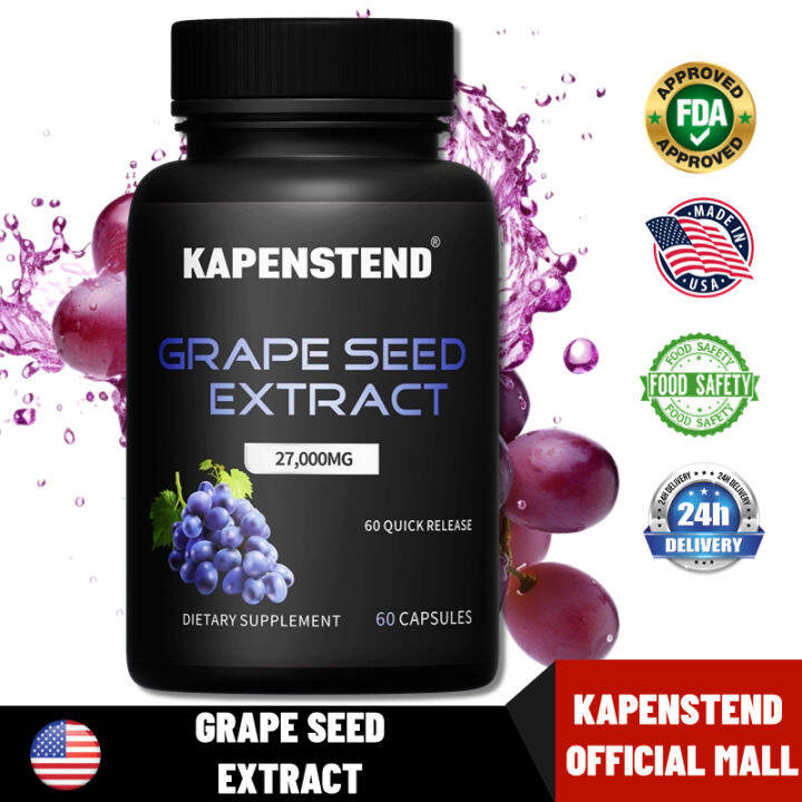 Grape seed capsules | Grapeseed Polyphenols + Antioxidant Vitamin C ...