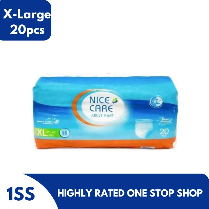 Nice Care Super Absorbent Adult Diaper Pant Unisex, Extra Large x 20pcs ...