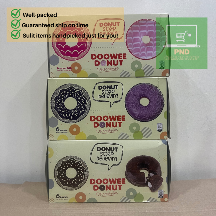 Doowee Delectables Donut Choco / Purple Yam Doowee Donut (6pcs/box) | Lazada PH