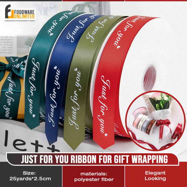 25 Yards Letter Ribbon Just For You Ribbon Gift DIY Ribbon Bow Craft ...