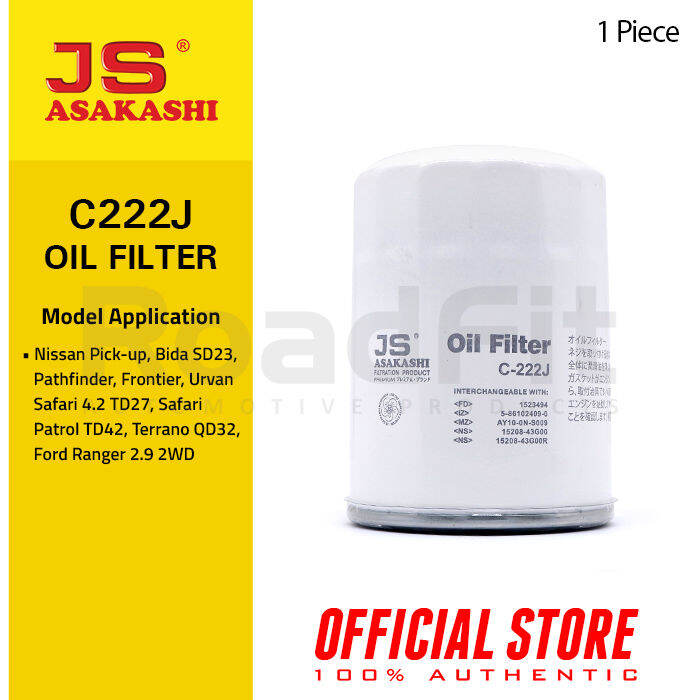 JS Oil Filter C222J for Nissan Pick-up, Bida SD23, Pathfinder, Frontier ...